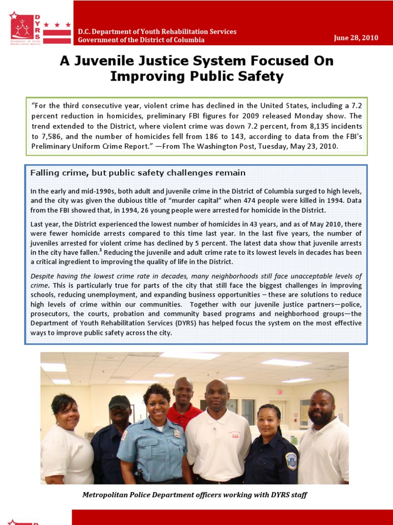 A Juvenile Justice System Focused On Improving Public Safety | PDF ...