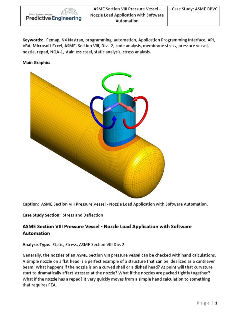 ASME Section VIII Pressure Vessel - Nozzle Load Application With ...