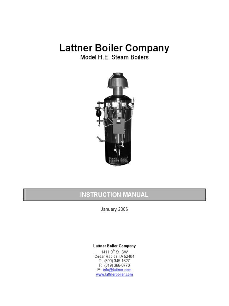 Lattner Boiler Company - Instruction Manual For He Boilers | PDF ...
