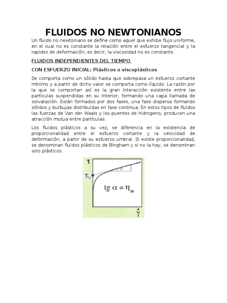 Fluidos No Newtonianos Investigacion | Viscosidad | Fluido | Prueba gratuita de 30 días | Scribd