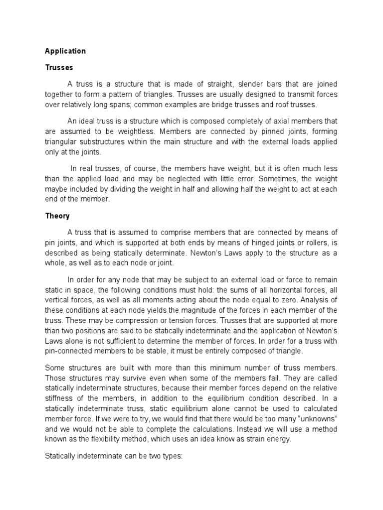 Application of STATICS | Download Free PDF | Friction | Truss