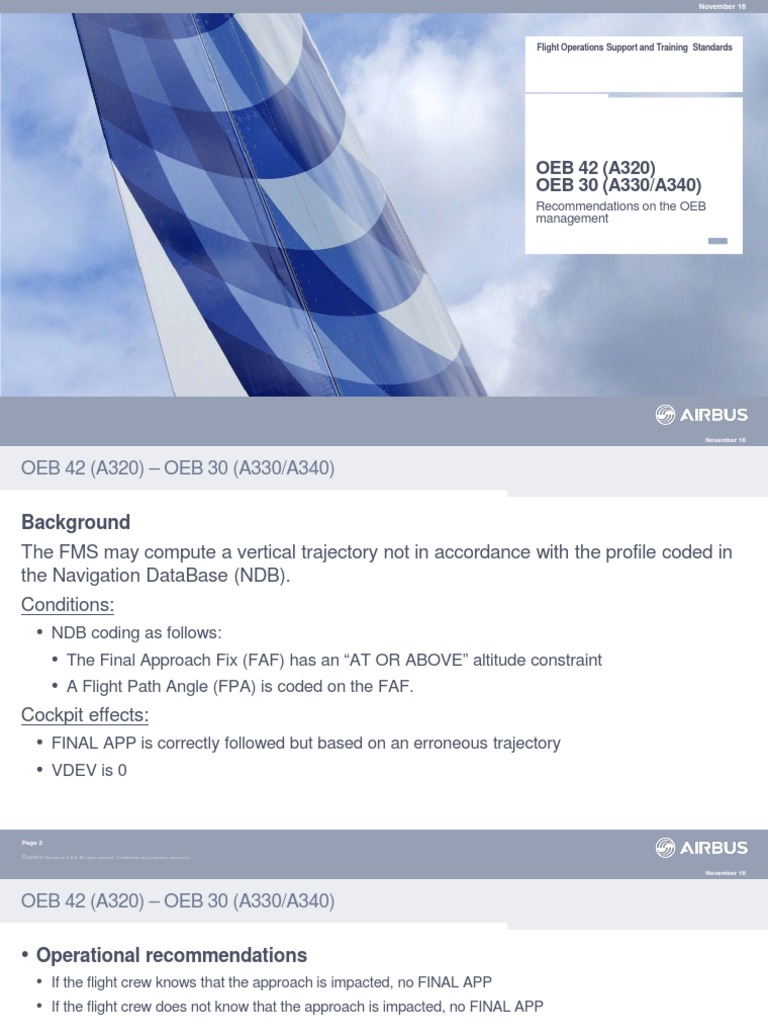 OEB 42-30 - Recommendations On OEB Management | PDF | Airbus | Aircraft