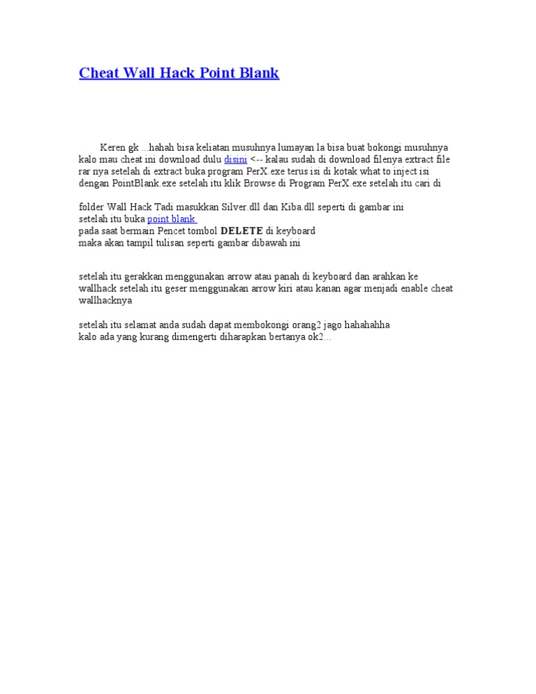 Cheat Wall Hack Point Blank | PDF