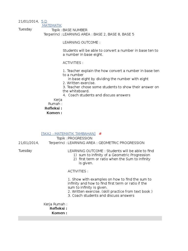 Lesson Plan Pdf Analysis Mathematical Objects