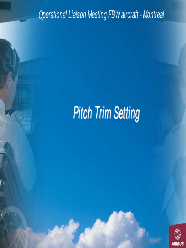 Pitch Trim Setting | PDF | Aircraft Flight Control System | Takeoff