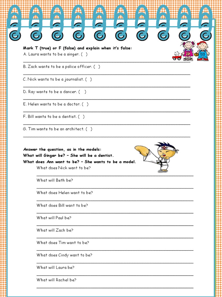3224 What Will You Be When You Grow Up Jobs Present Simple and Future ...