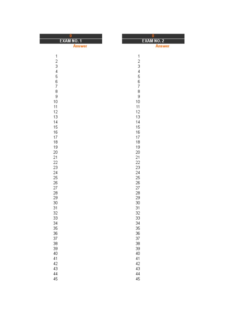 Exam Answer Key Overview | PDF