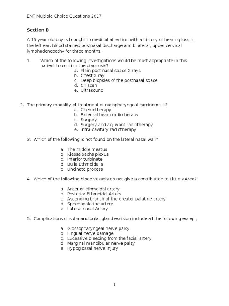 ENT Paper 2 | PDF | Thyroid | Human Head And Neck