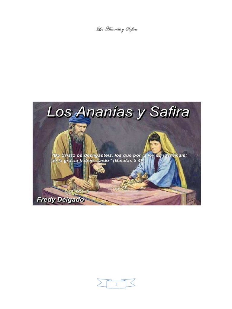 Los Ananías y Safira PDF | PDF | Cristo (título) | Salvación