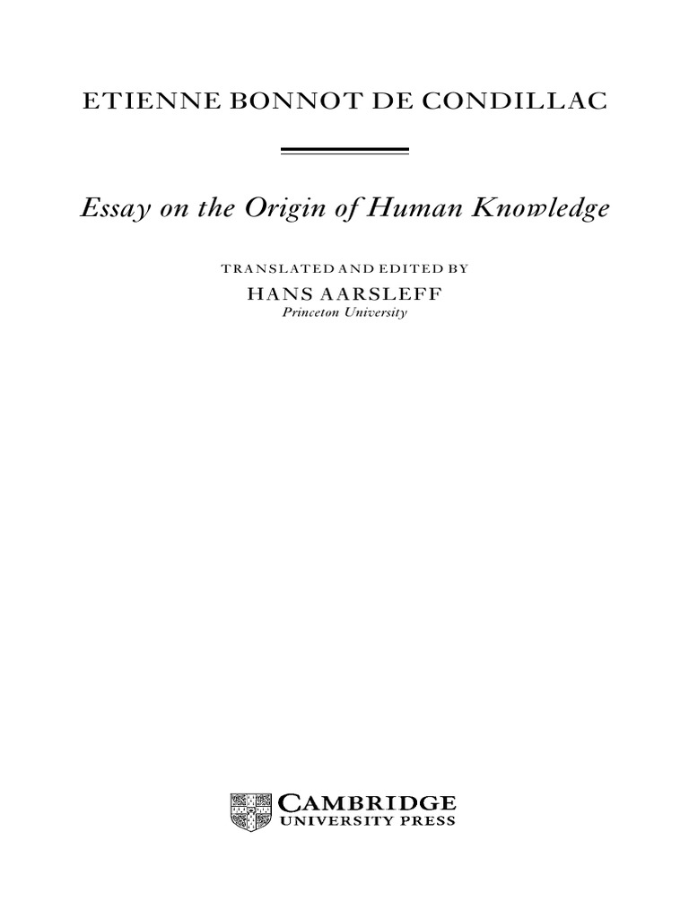 On The Origin of Human Knowledge | PDF | Rhetoric | David Hume