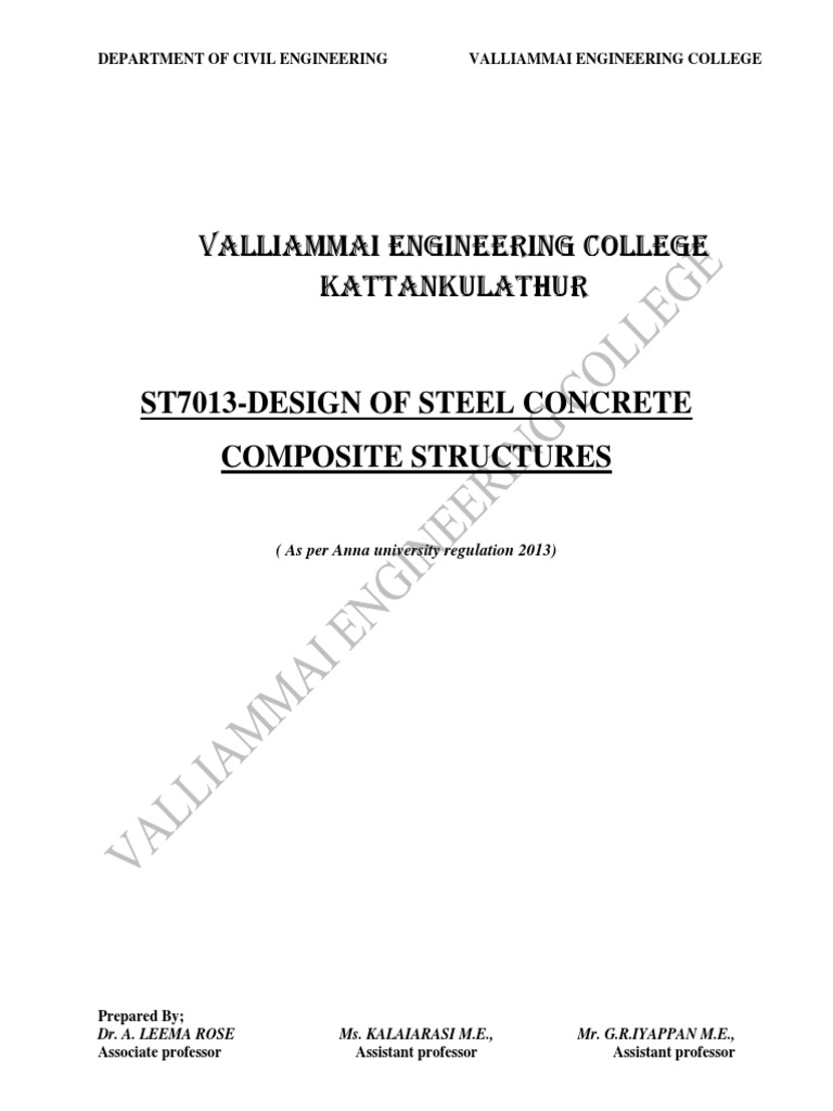 ST7013-Design of Steel Concrete Composite Structures PDF | PDF