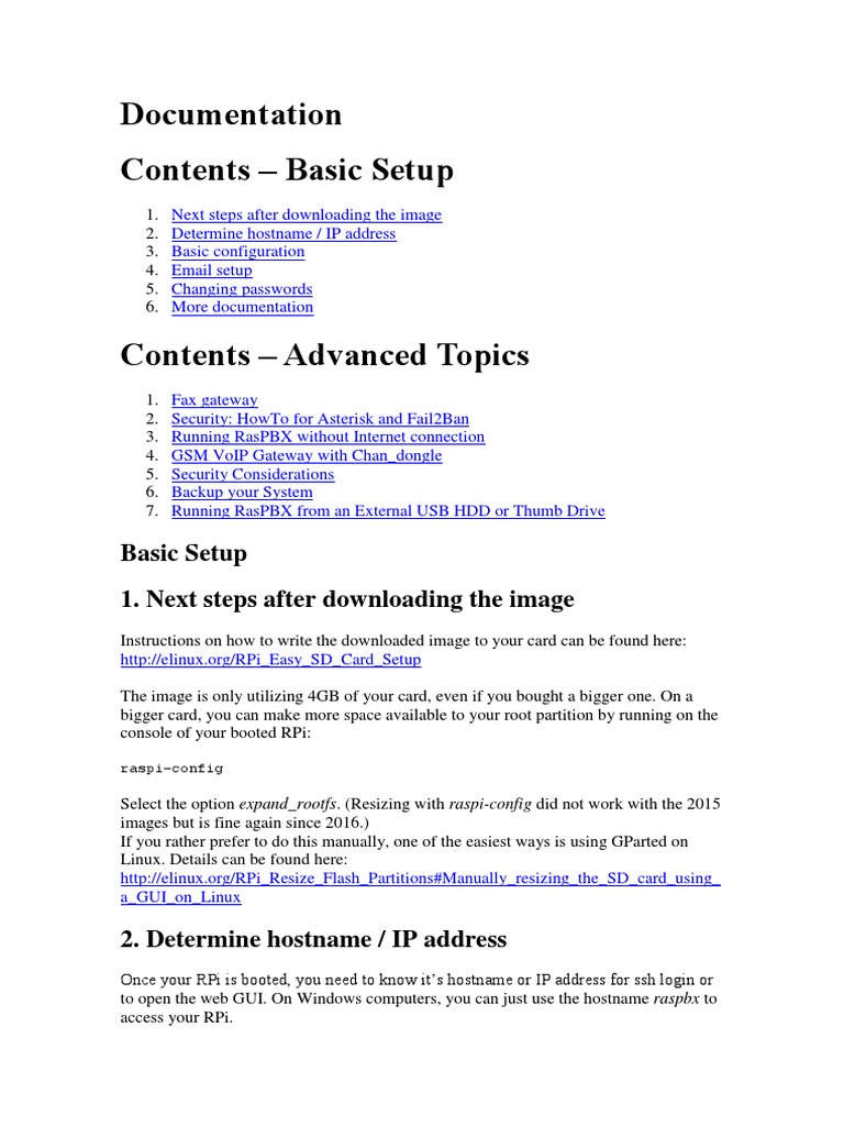 RASPBX | PDF | Secure Shell | Password