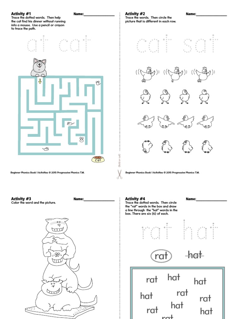 Beginner Book 1 Activity Worksheets Download Free Pdf Phonics