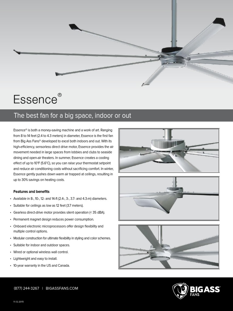 Essence Spec Sheet NEW | PDF | Electrical Engineering | Manufactured Goods
