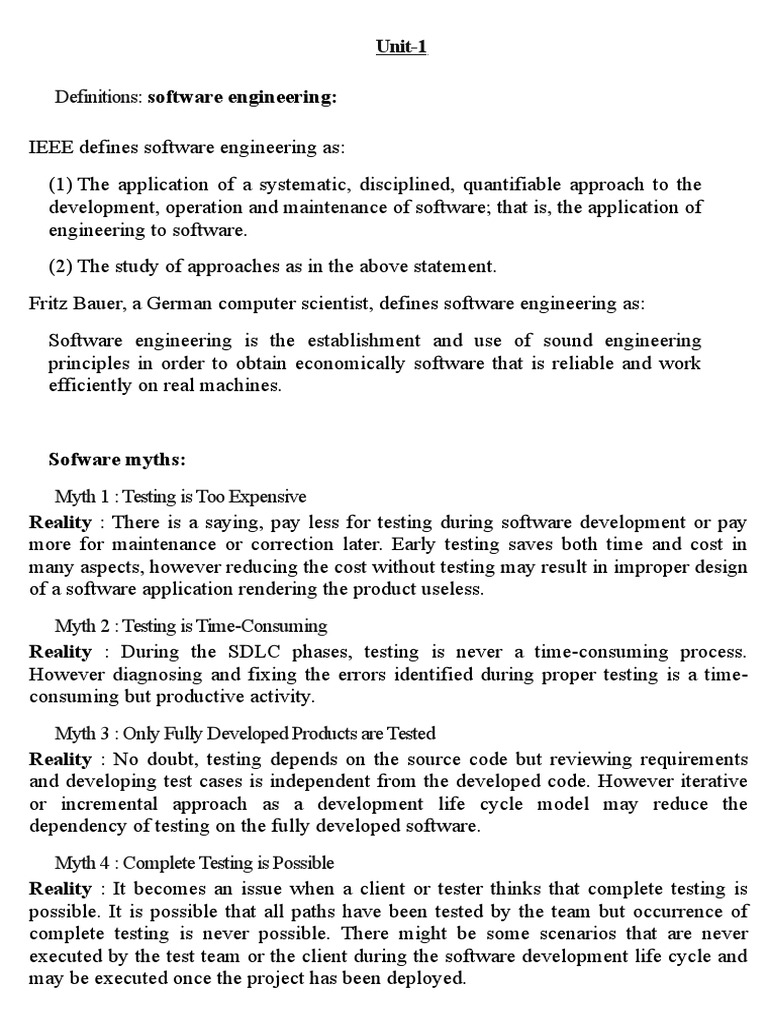 Software Engineering BCA 4th Semester | PDF | Software Development ...