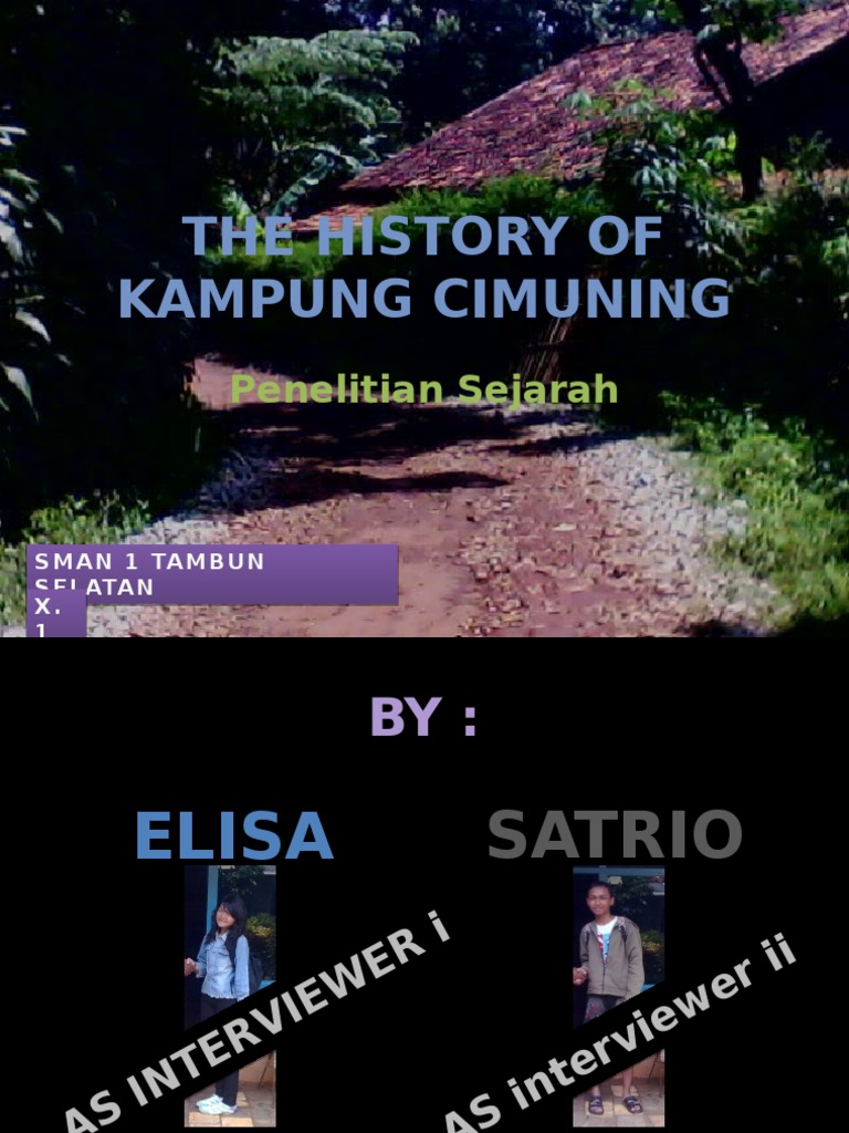 The History of Kampung Cimuning - Asal Muasal Nama Cimuning | PDF