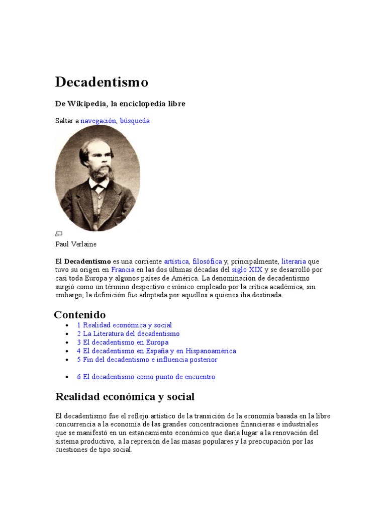 Decadentismo y Etc | PDF | Simbolismo (Artes) | Charles Baudelaire