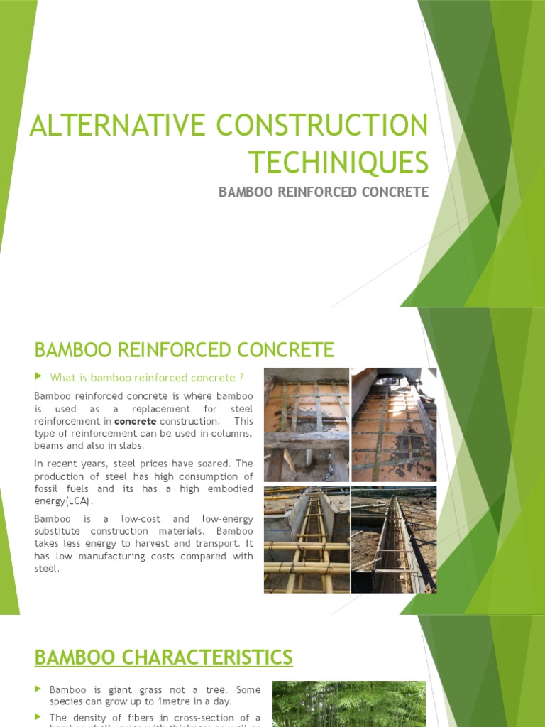 Bamboo Reinforced Concrete | PDF | Bamboo | Reinforced Concrete