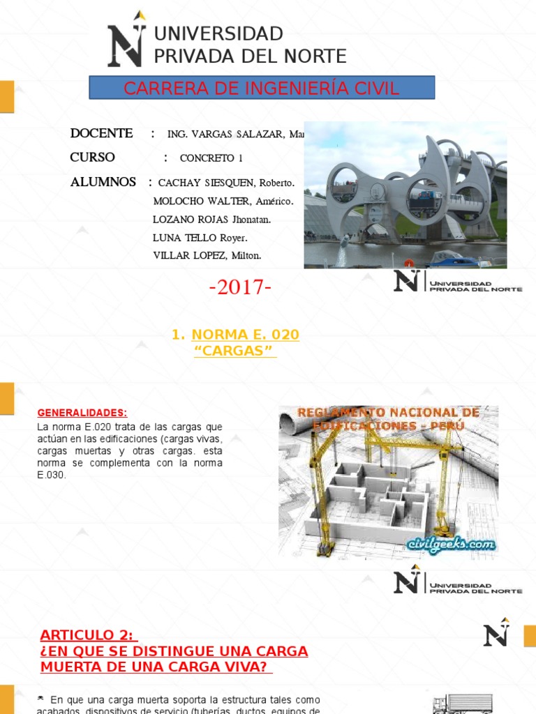 Norma e 020 | PDF | Hormigón | Ingeniería de Edificación