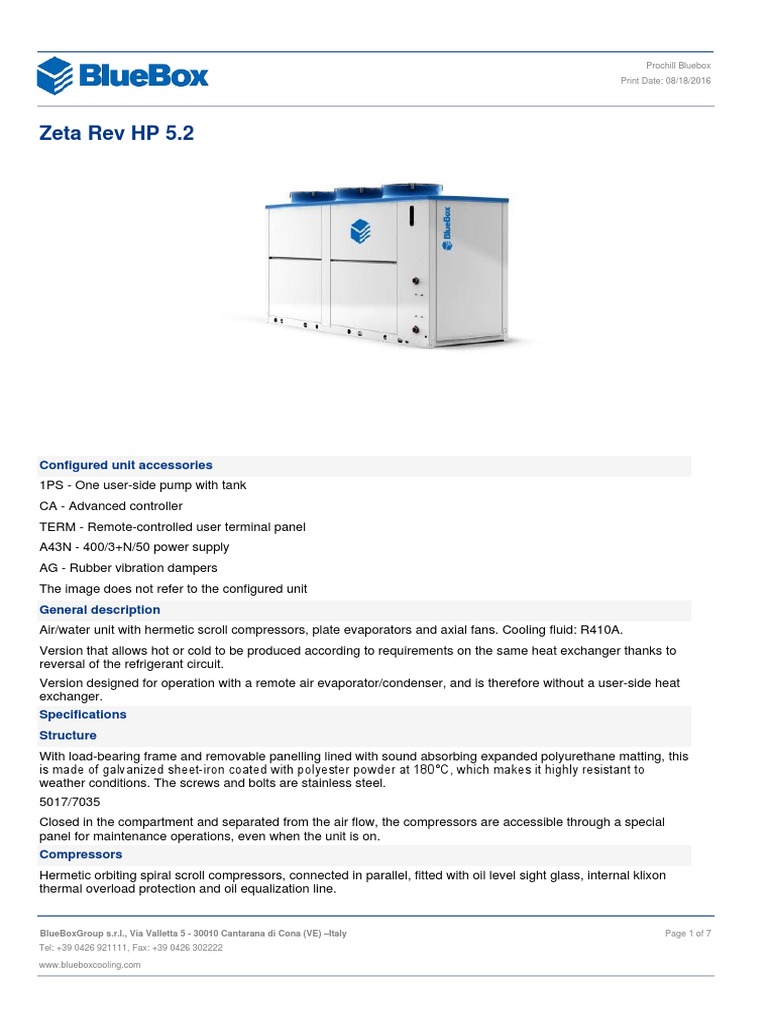 Bluebox Zeta Rev HP 5.2 | Air Conditioning | Valve