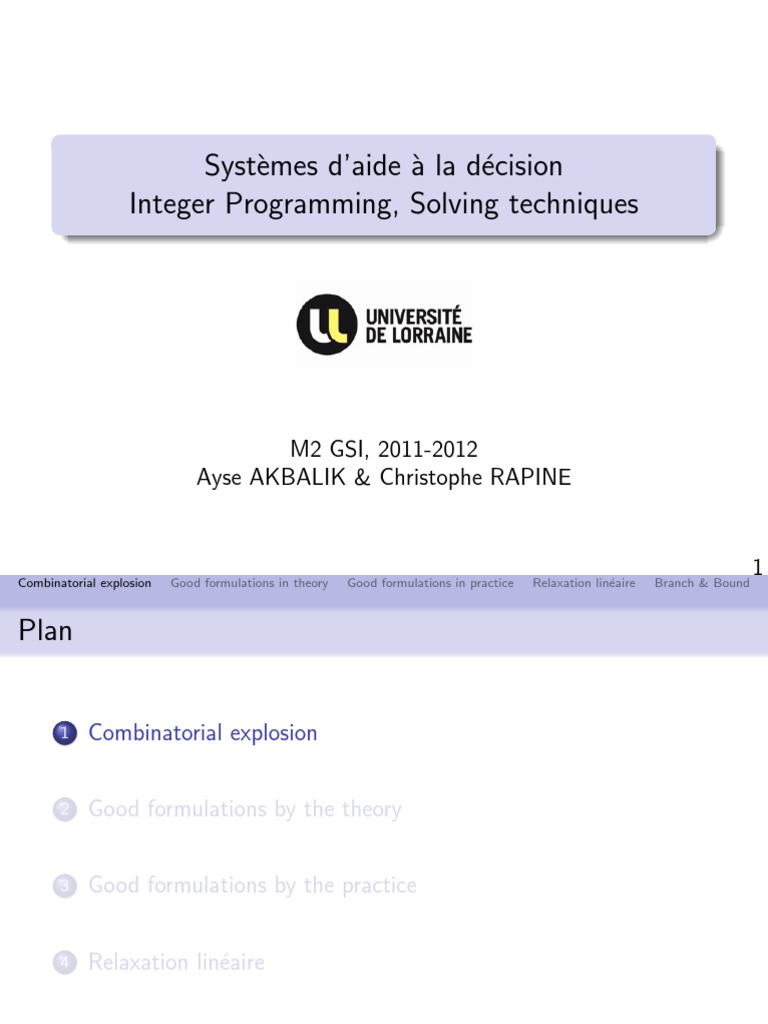 Combinatorial Optimization Techniques | PDF | Combinatorics | Mathematical Optimization
