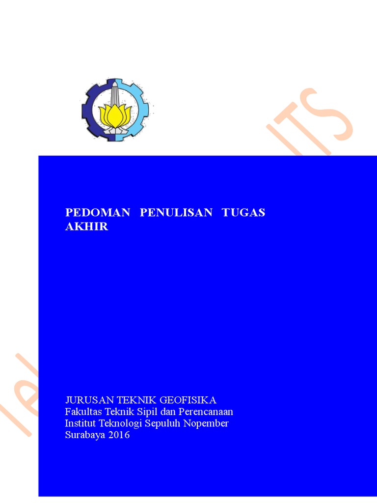 Pedoman Penulisan Tugas Akhir | PDF