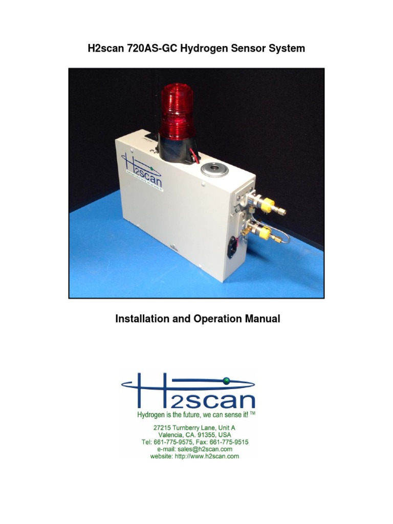 H2scan 720as-Gc Hydrogen Sensor System Manual | PDF | Gas ...
