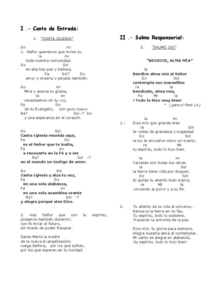 Cancionero Pentecoste | PDF | Misa (liturgia) | Adoración Cristiana Y Liturgia