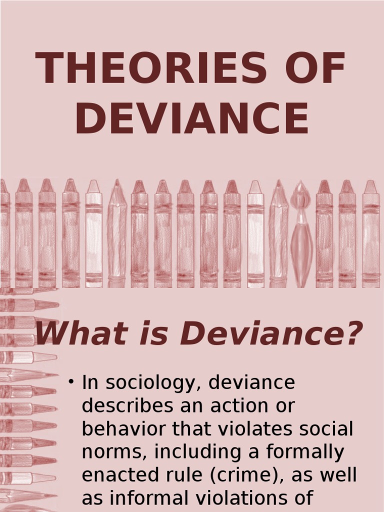 Theories of Deviance KC | PDF | Deviance (Sociology) | Sociological ...