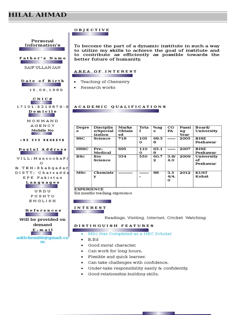 Abid CV | PDF | Cognition | Communication