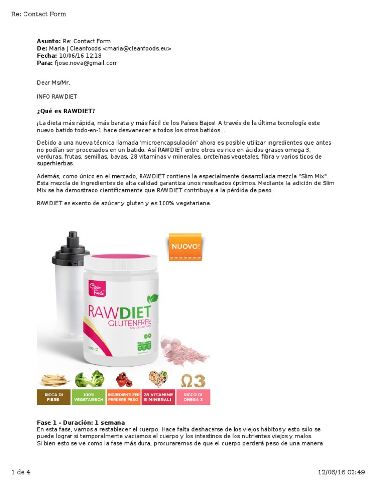 Fases Dieta RawDiet | PDF | Dieta | Alimentos