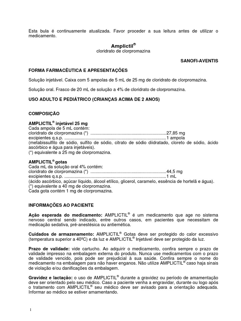 Bula - Amplictil.pdf | Gravidez | Amamentação