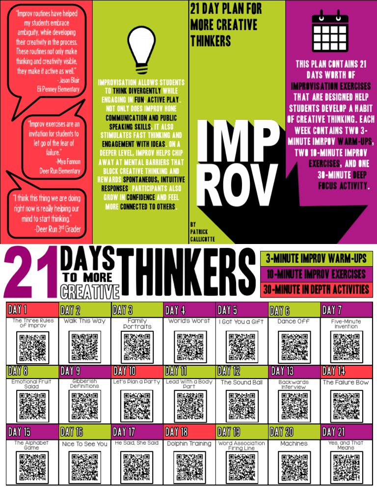 21 Days of Improv | PDF | Cognition | Psychological Concepts