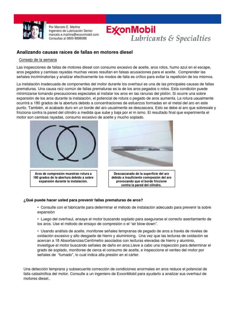 Analizando Causas Raíces de Fallas en Motores Diesel PDF | PDF