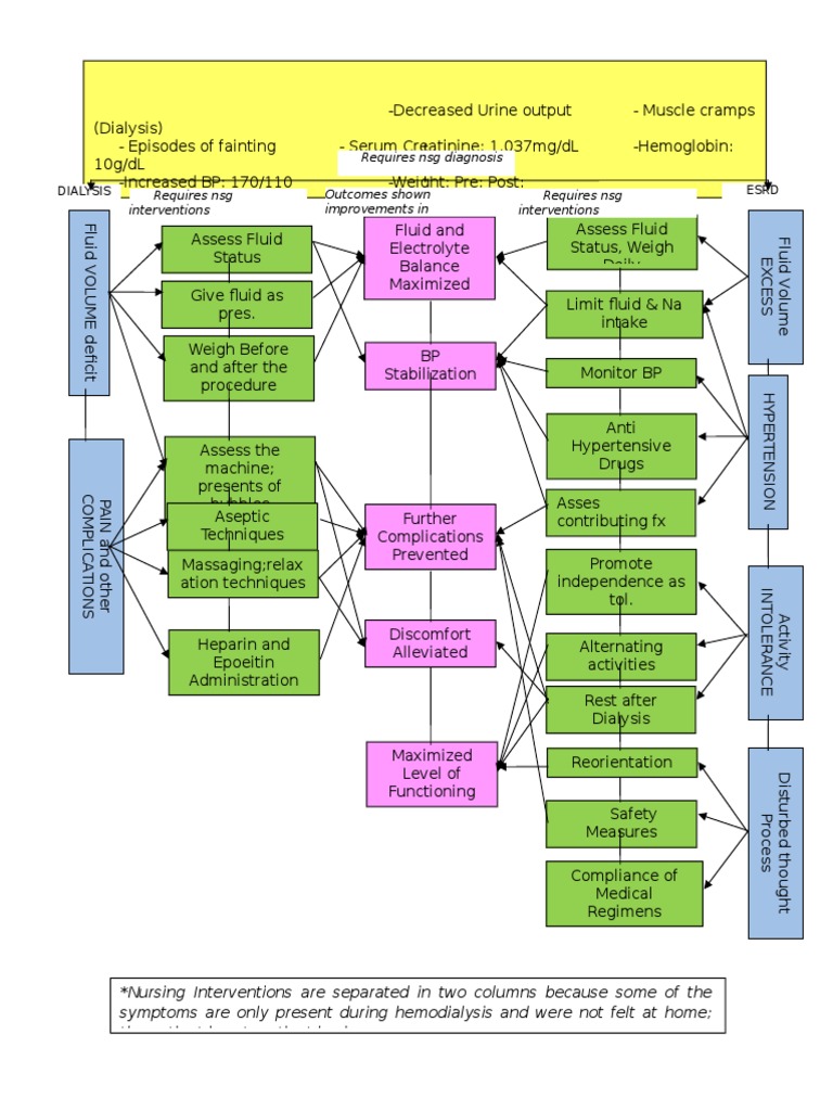 Critical Care Concept Map 2 | PDF | Chronic Kidney Disease | Hemodialysis