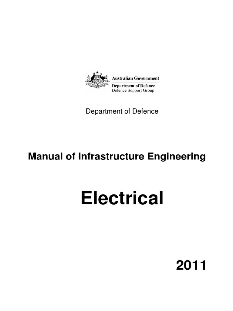 Electrical Engineering Manual For Defence Facilities Infrastructure PDF ...
