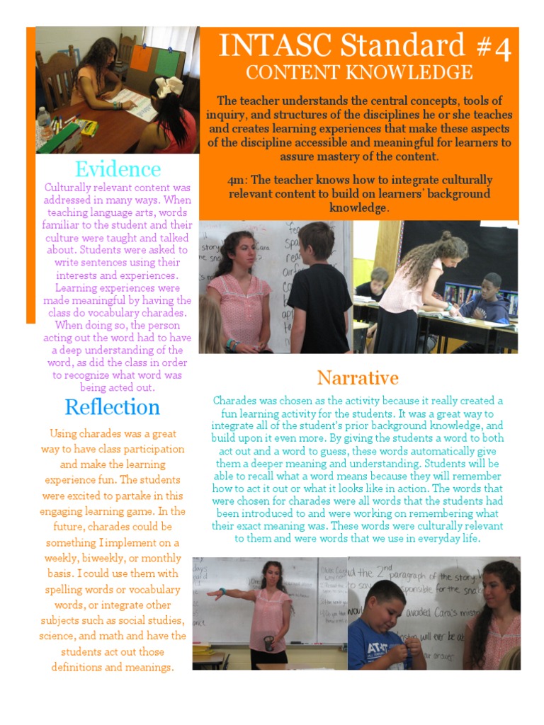 Portfolio4 Intasc Standard 4 Content Knowledge | PDF | Vocabulary ...