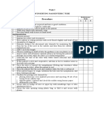 OSCE Checklist Nasogastric NG Tube Insertion | PDF