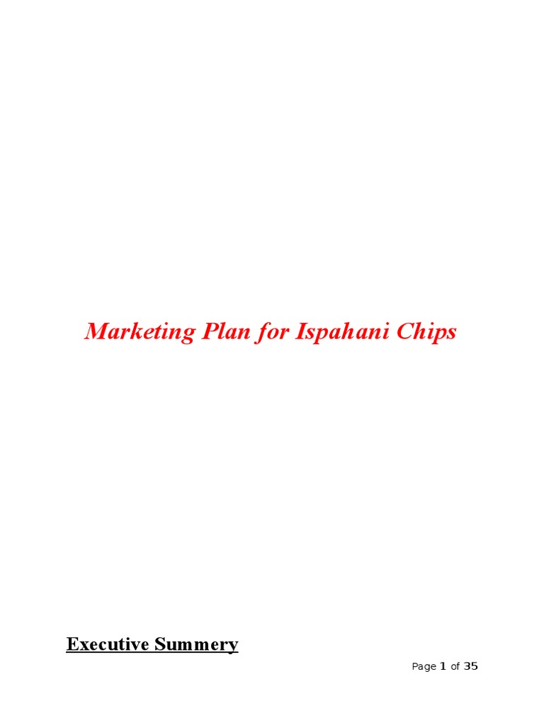 Marketing Plan For Ispahani Chips | PDF | Retail | Distribution (Business)