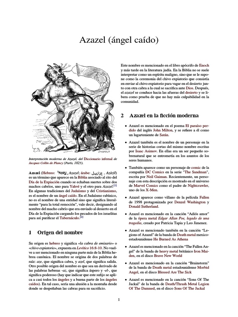 Azazel (Ángel Caído) | PDF | Religión y creencia | Biblia