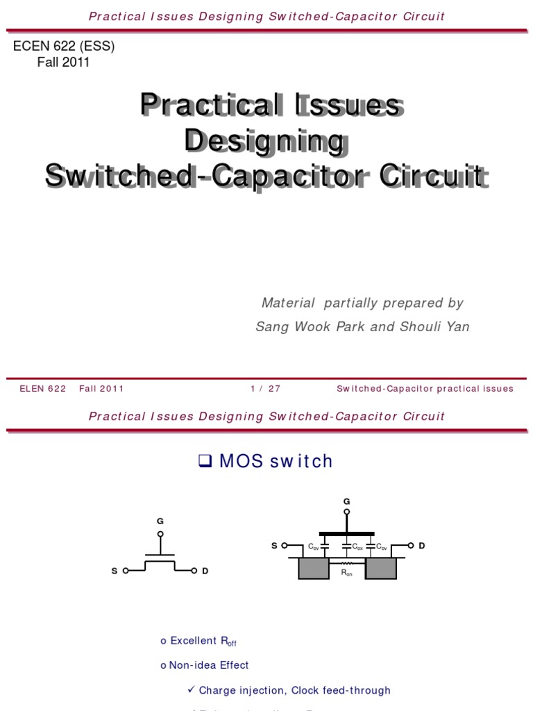 Switched-Capacitor Design Guide | PDF | Operational Amplifier | Amplifier