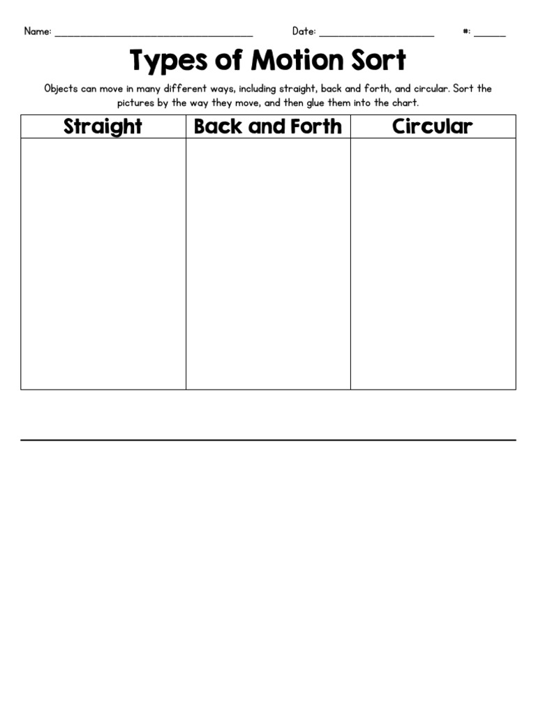 Types of Motion Sort | PDF