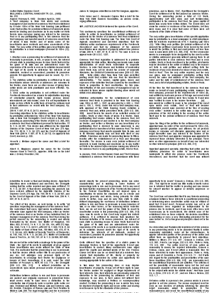 Procedural Due Process | PDF | Trust Law | Civil Law (Common Law)