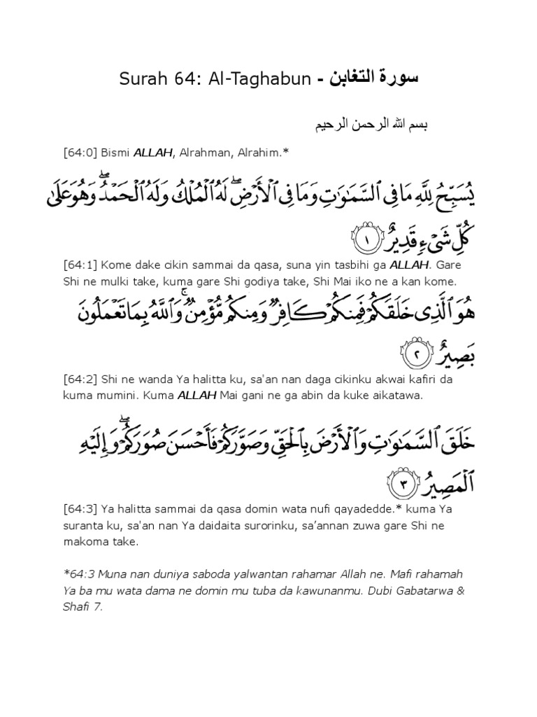 A Call to Faith: Surah 64 Encourages Belief in Allah and Righteous ...