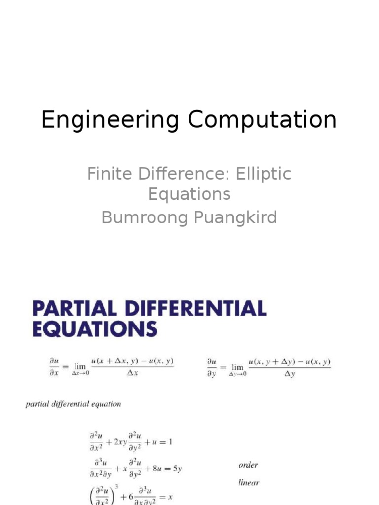Finite Difference Elliptic Equations | PDF