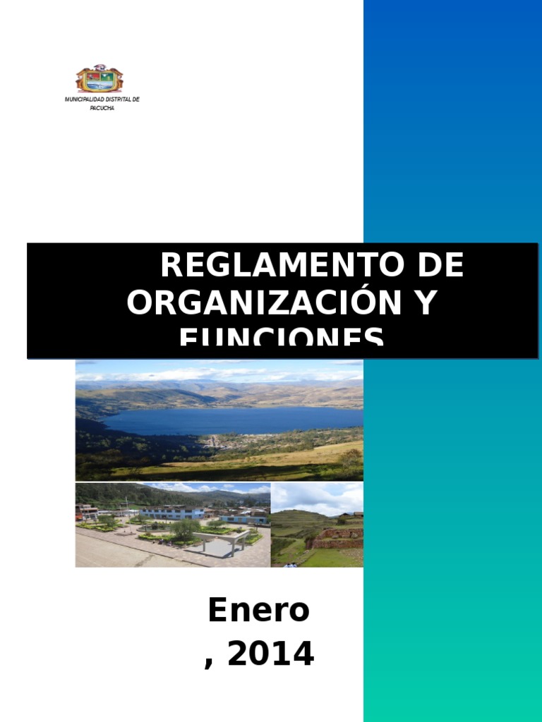 ROF Muni Pacucha 2015 | PDF | Alcalde | Gobierno local