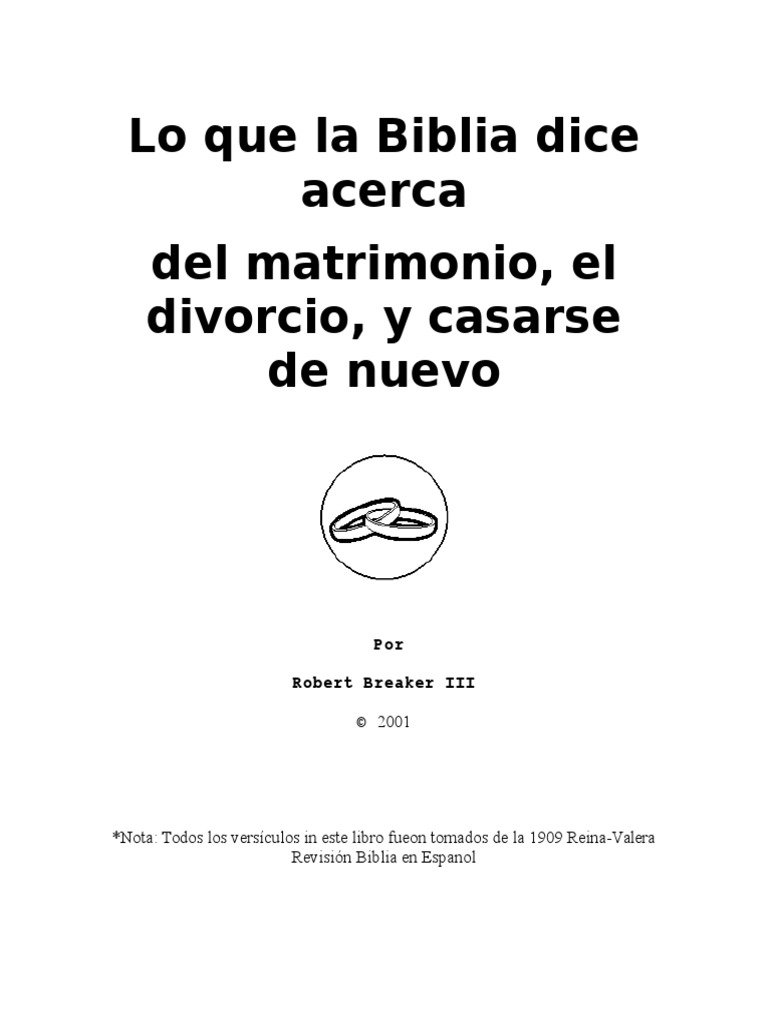Matrimonio, Divorcio y Volverse A Casar ... | PDF | María, madre de ...