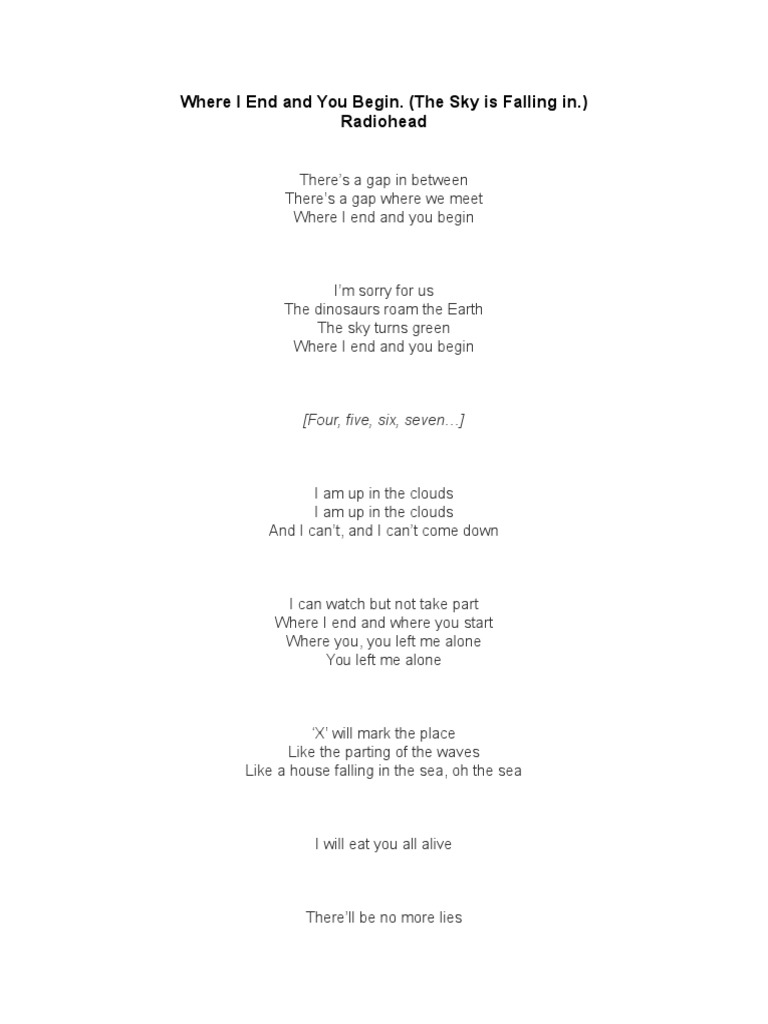 Where I End and You Begin | PDF
