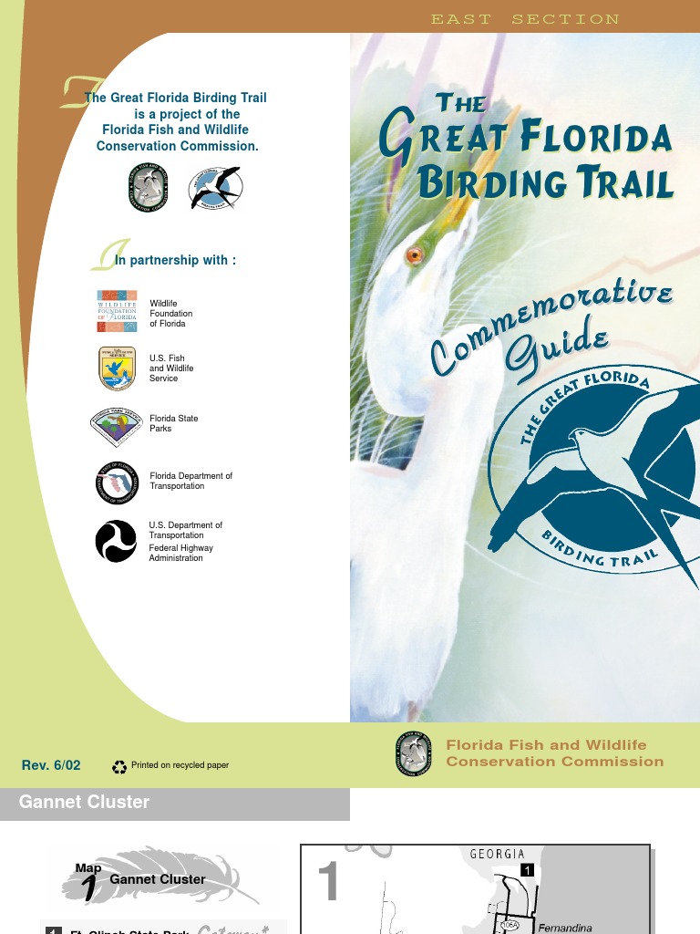 Great Florida Birding Trail Map - East Florida | PDF | Bird Migration ...