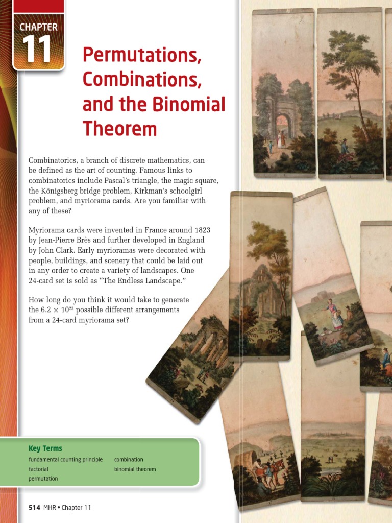Permutations, Combination and Binomial Theorem | PDF | Discrete Mathematics | Combinatorics